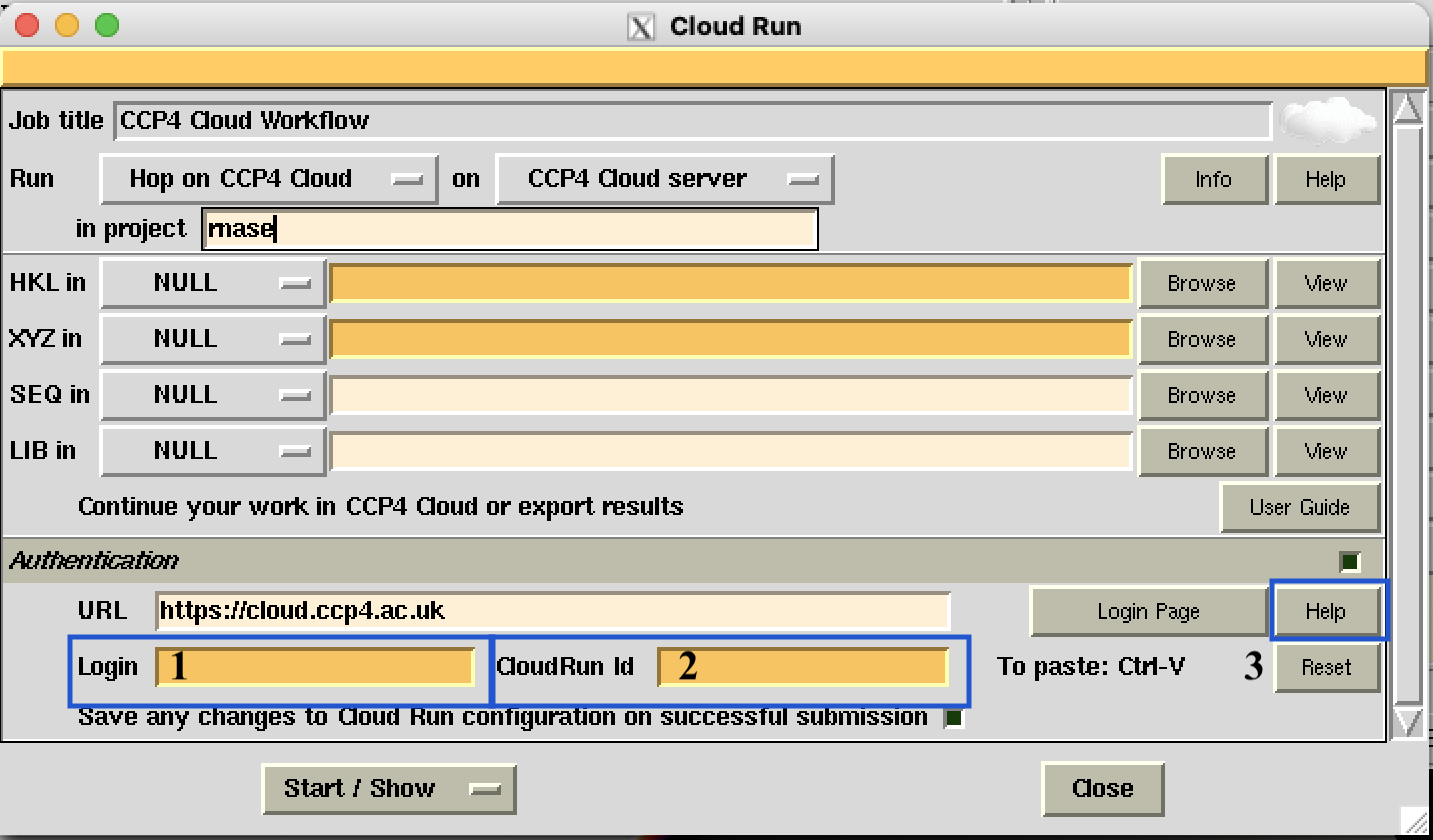 7. Cloud Run Facility in CCP4i Interface — CCP4 Cloud 1.8 documentation