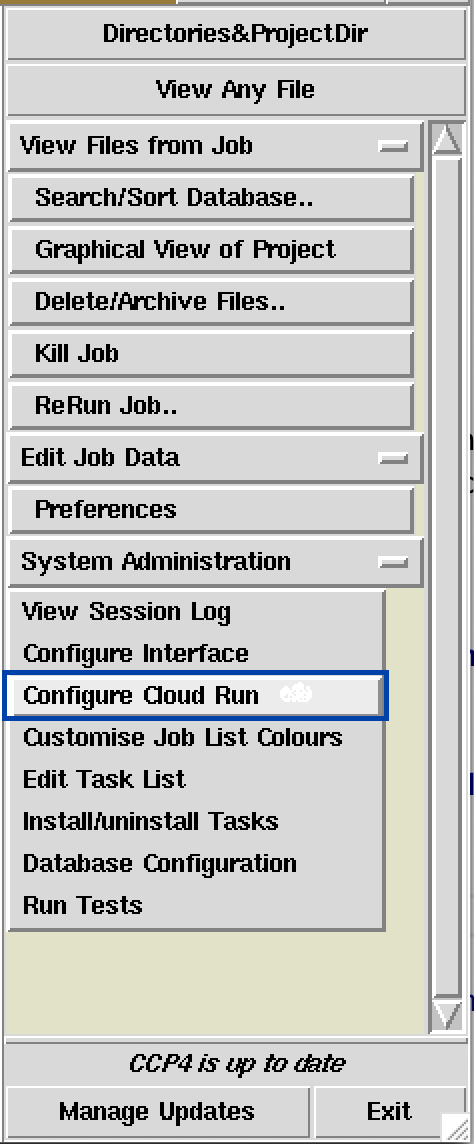 7. Cloud Run Facility in CCP4i Interface — CCP4 Cloud 1.8 documentation