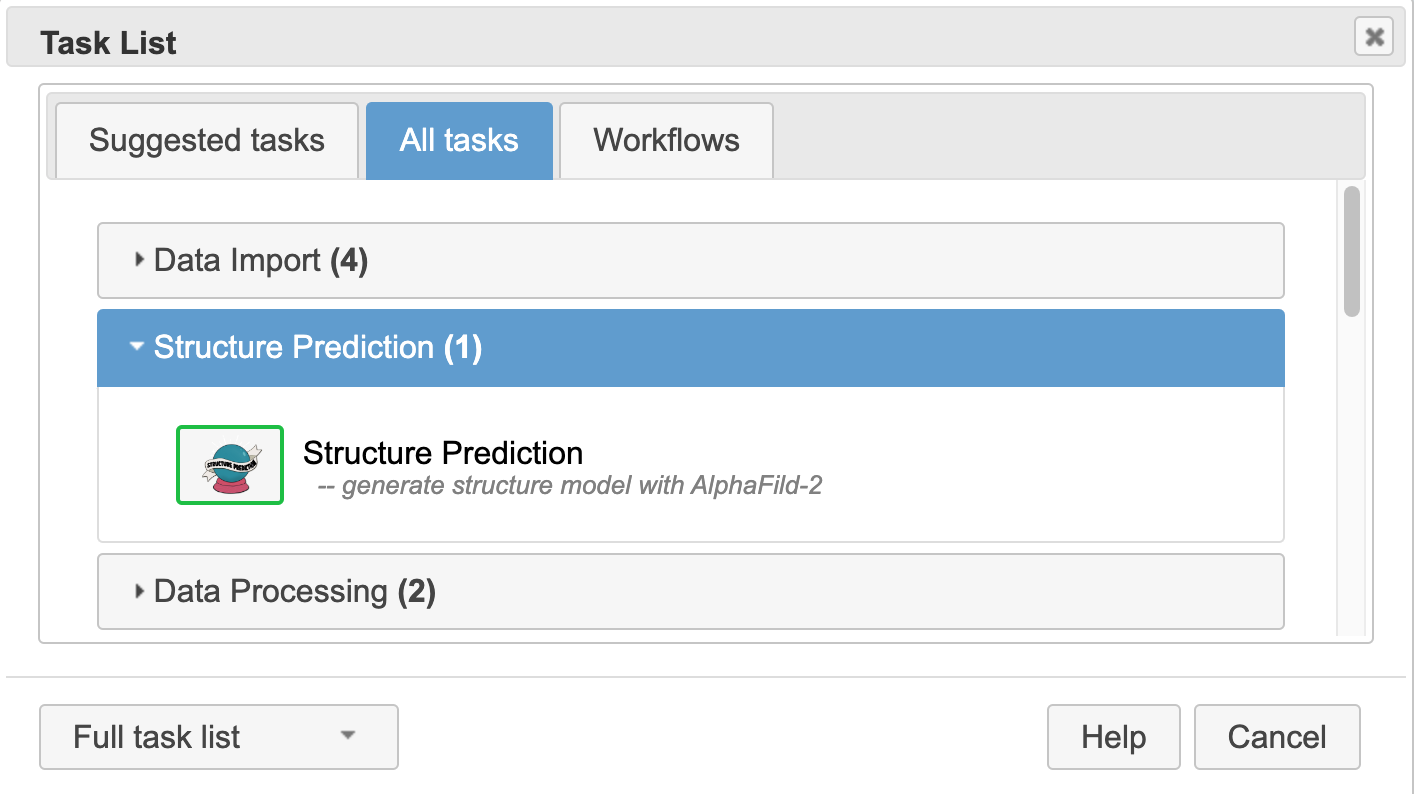 8. Structure prediction for Molecular Replacement — CCP4 Cloud 1.8 ...
